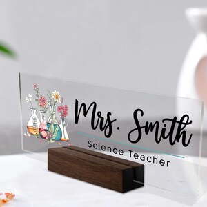 Laboratory Desk Sign, Floral Chemistry Lab Scientist Gift, Science ...