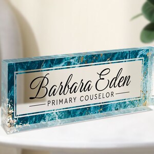 Custom Desk Name Plate, Desk Name Sign, New Job Gift, Personalized ...