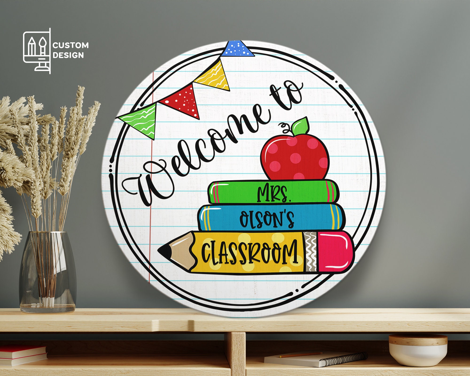 Personalized Teacher Sign Classroom Decor Back to School - Etsy