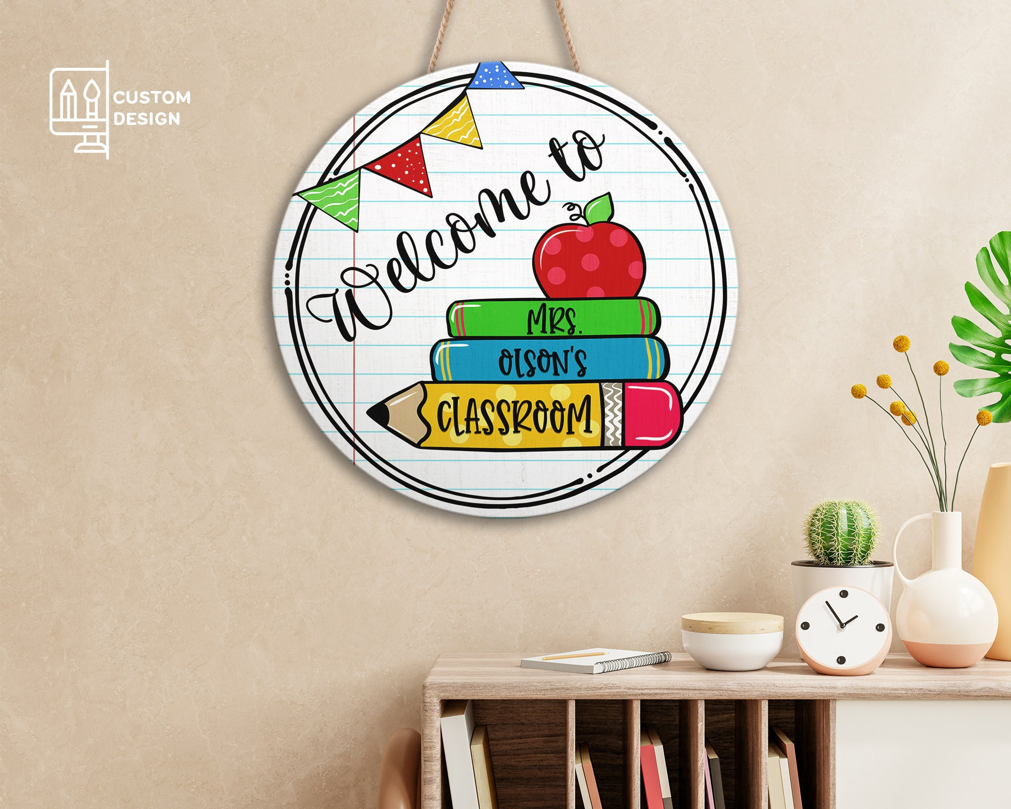 Personalized Teacher Sign Classroom Decor Back to School - Etsy