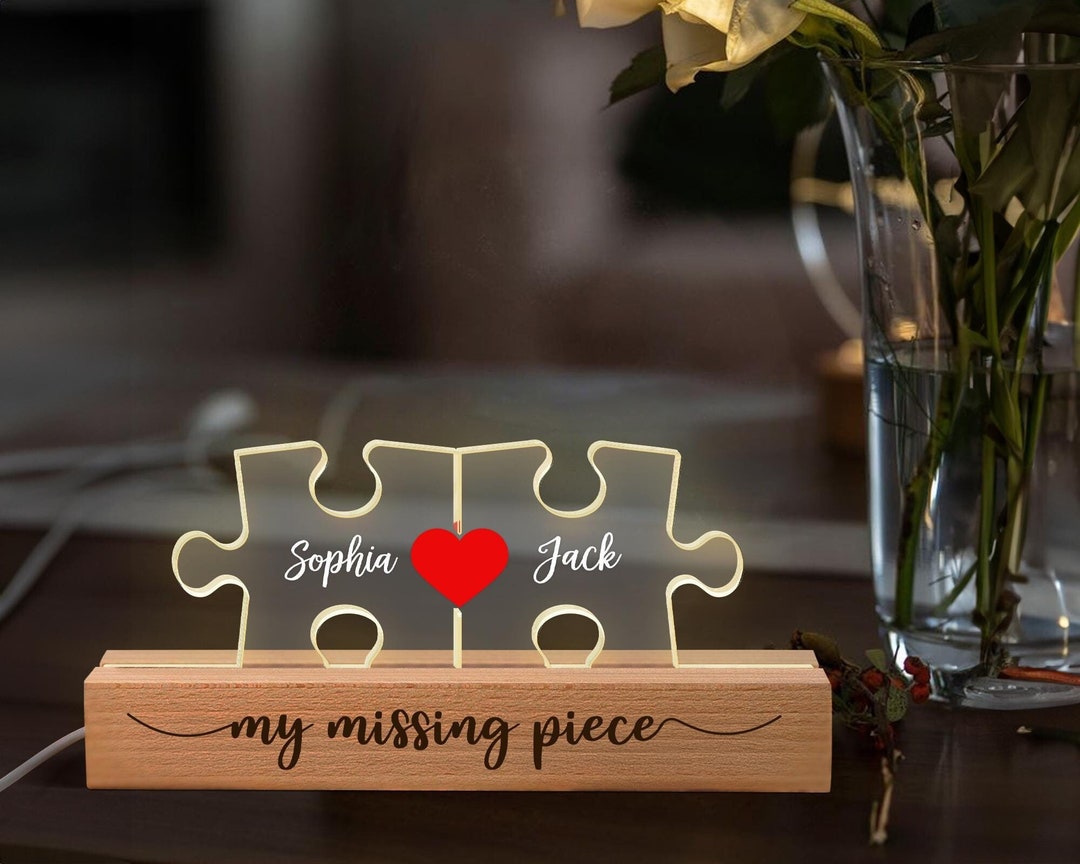 Personalized Gift for Her, My Missing Piece Night Light, Valentines ...