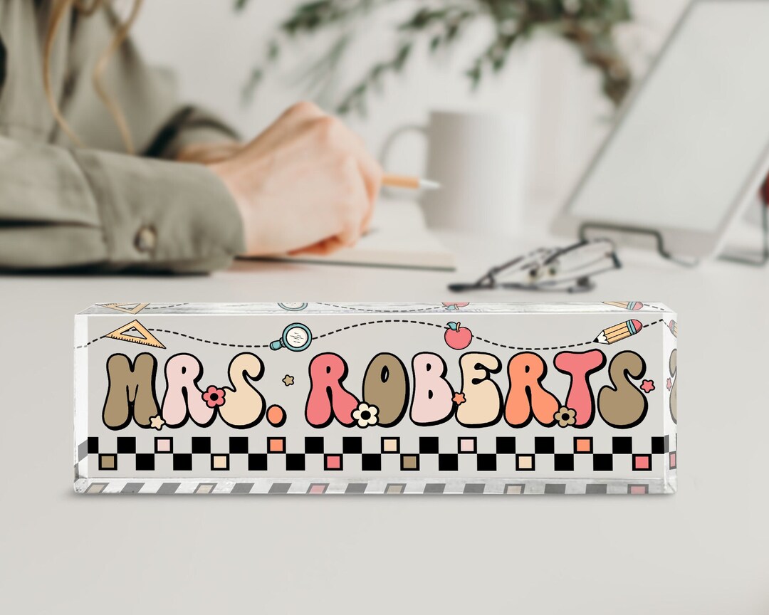Custom Teacher Name Sign, Classroom Decor, Teacher Desk Name Plate ...