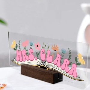 Personalized Teacher Sign, Classroom Decor, Teacher Desk Name Plate ...