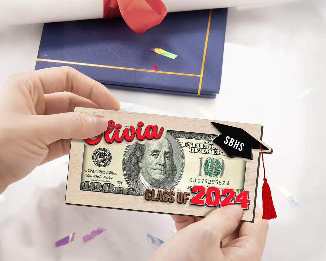 Personalized Graduation Money Holder, Grad Money Gift for High School ...