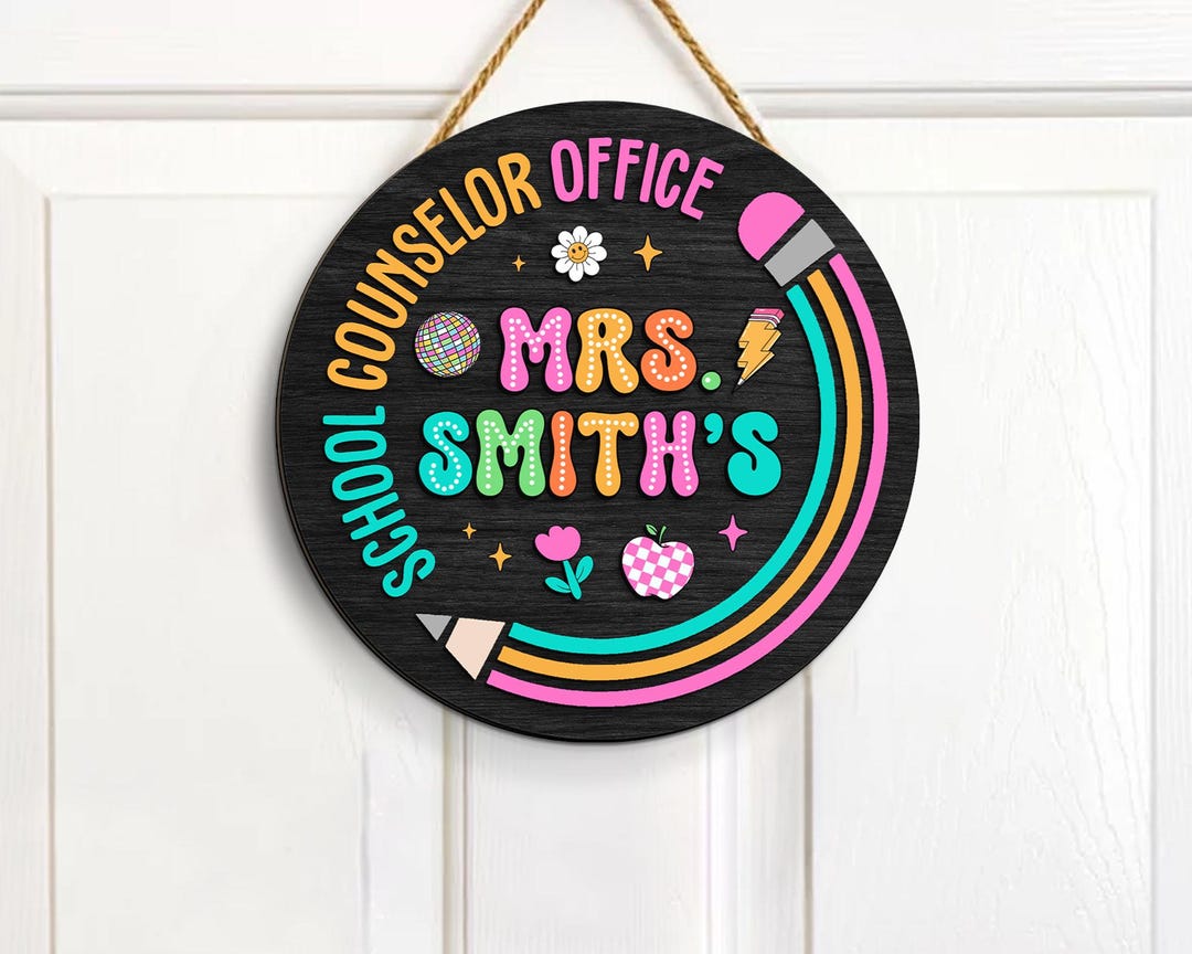 3D School Counselor Office Sign, School Psychologists Gift, School ...