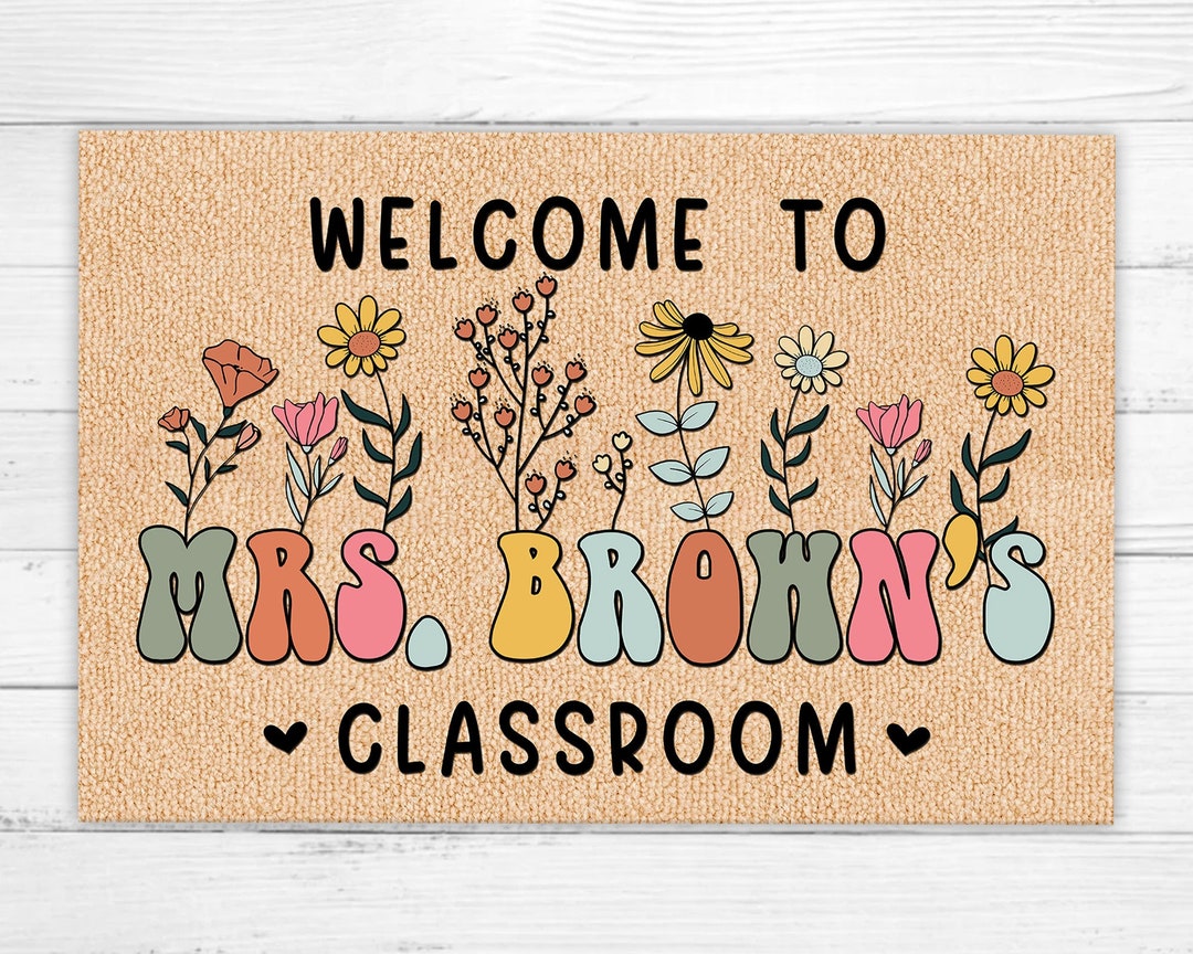 Custom Classroom Doormat, Teacher Doormat, Teacher Gifts Personalized ...