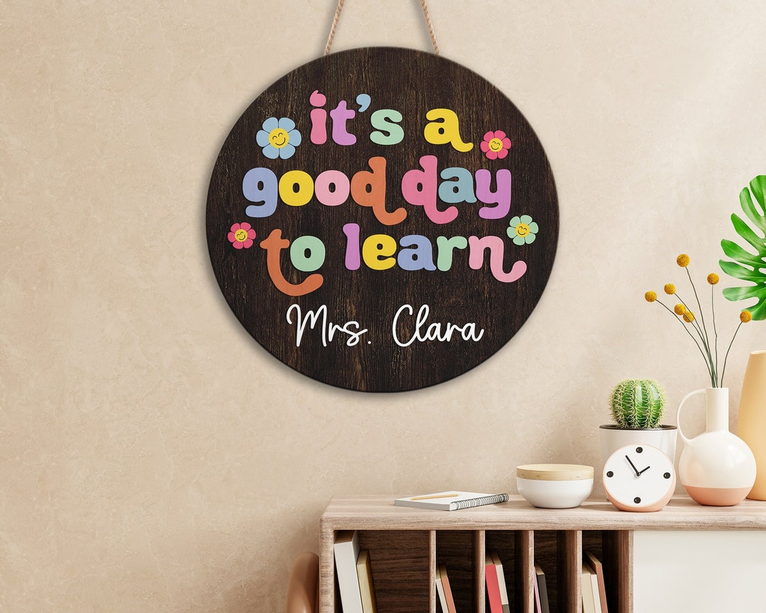 Personalized Teacher Door Hanger, Classroom Decor, Teacher Welcome Sign ...