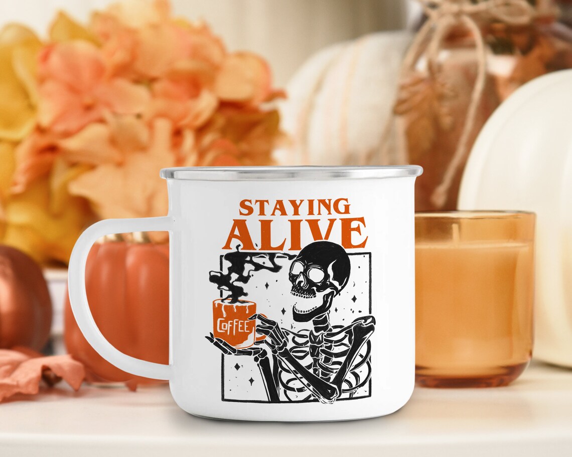 Halloween Mug Skeleton Mug Funny Coffee Mug Halloween Cups - Etsy