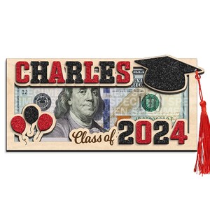 FREE TASSEL Graduation Money Holder, Personalized Grad Cash Holder Gift ...