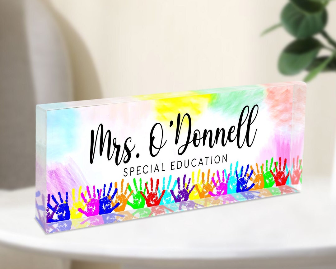 SPED Teacher Gifts, Personalized Teacher Desk Name Plate, Gift for ...