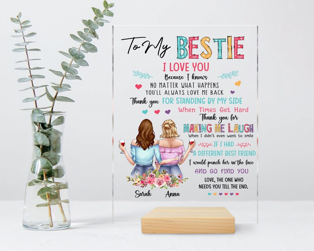 Best Friend Plaque, Personalized Gifts for Women, Best Friend Birthday ...