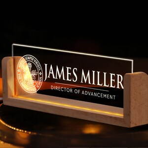 Personalized Desk Name Sign, Name Plate for Desk, Custom Company Logo ...