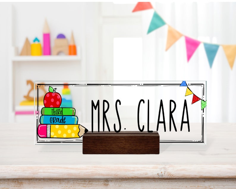 Custom Teacher Name Sign Personalized Gift for Teacher Women - Etsy