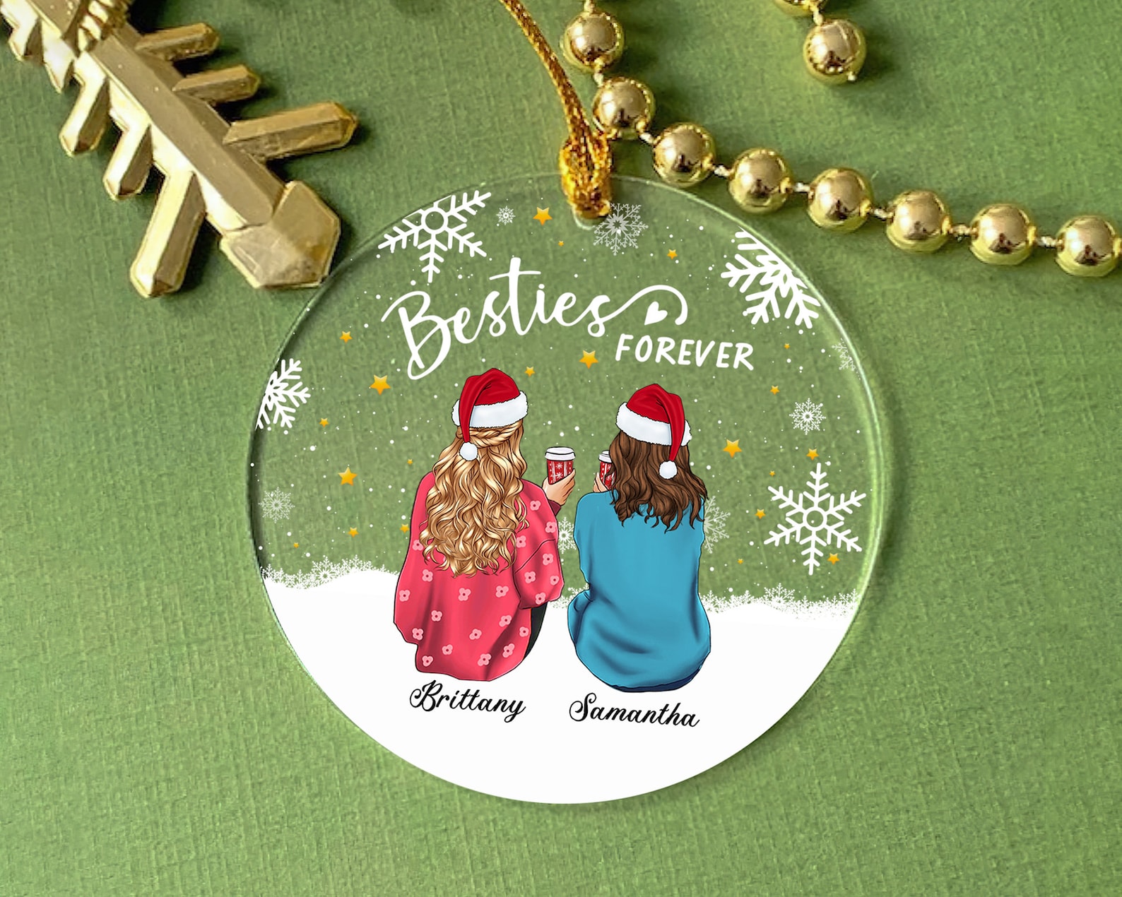 Custom Besties Ornament Best Friend Christmas Ornaments - Etsy