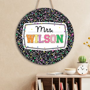 Personalized Teacher Sign, Cute Teacher Door Hanger, Back to School ...