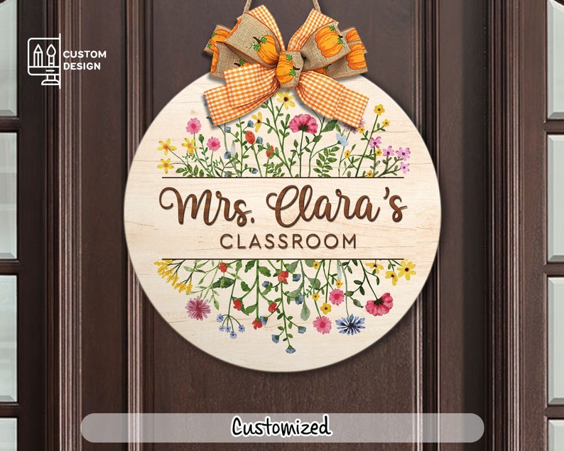 Personalized Teacher Door Sign Classroom Decor Back to - Etsy