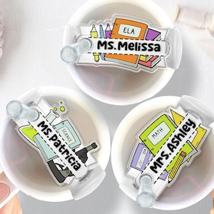Custom School Subjects Tumbler Tag for Teacher, Teacher Appreciation ...