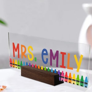 Personalized Teacher Gifts, Teacher Desk Name Plate, Custom Teacher ...