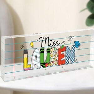 Custom Teacher Sign, Teacher Appreciation Gift, Personalized Teacher ...