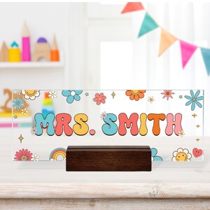 Personalized Teacher Sign, Classroom Decor, Teacher Desk Name Plate ...