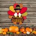 Thanksgiving Door Hanger, Turkey Door Sign, Fall Decor, Fall Door ...