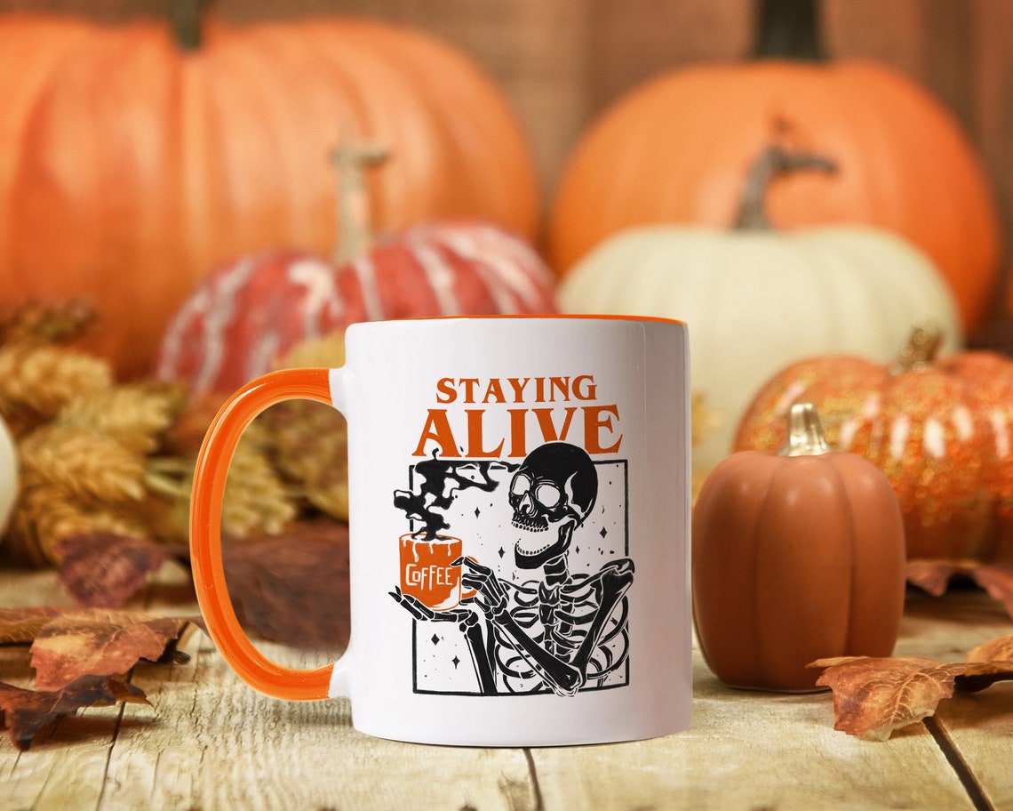 Halloween Mug Skeleton Mug Funny Coffee Mug Halloween Cups - Etsy