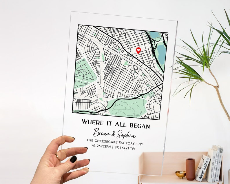 Custom Couple Map Plaque, Where It All Began, Anniversary Gifts ...