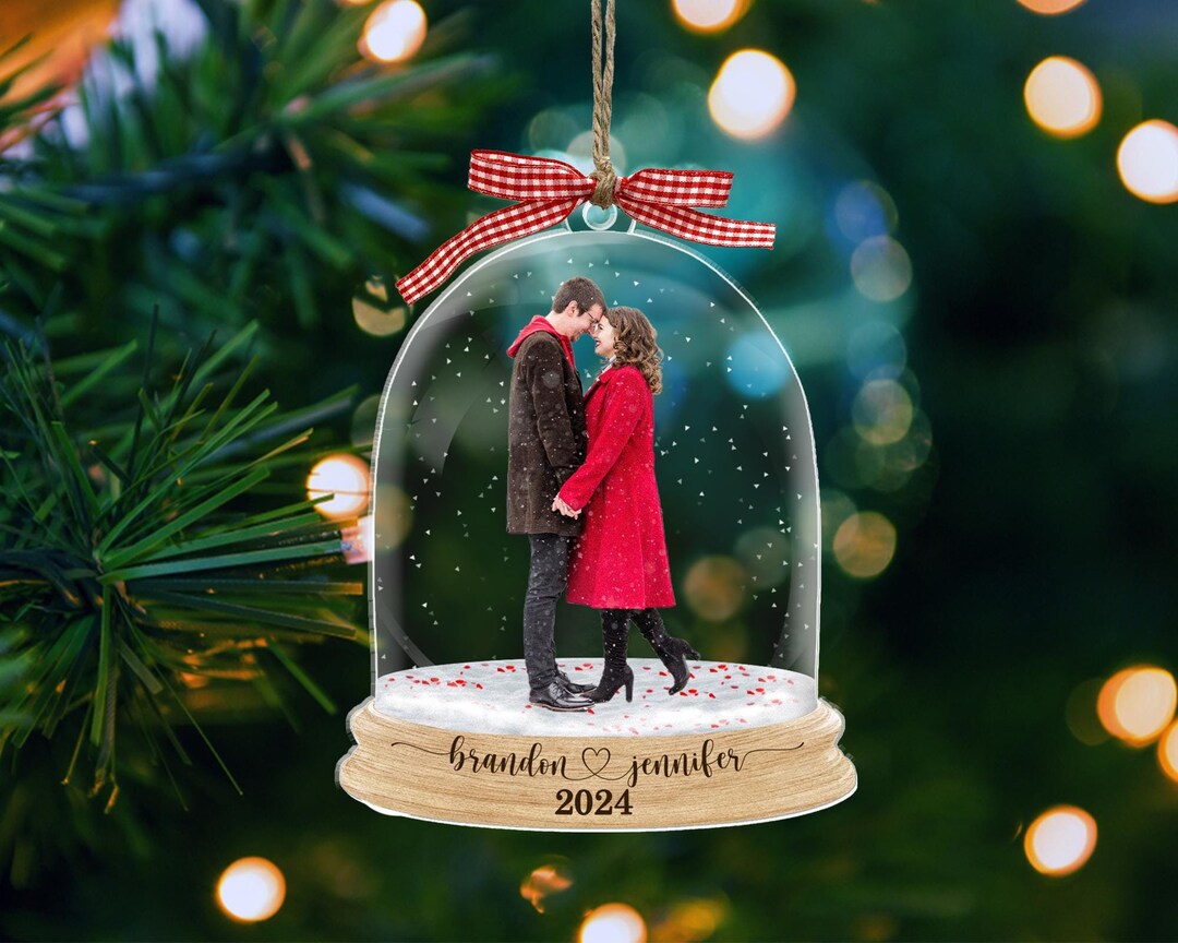 Personalized Couple Ornament, Couple Photo Ornament, Anniversary Gift ...