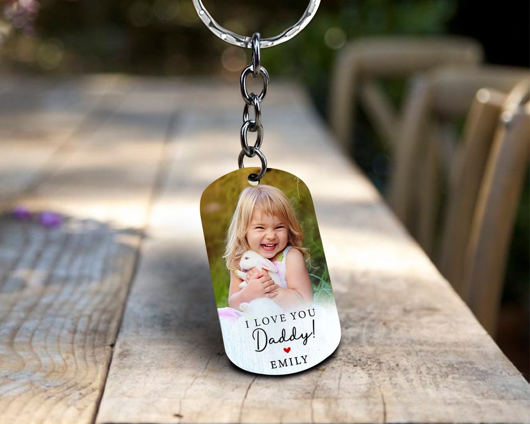 Fathers Day Gifts, Personalized Photo Keychain for Dad, Dad Gifts From ...
