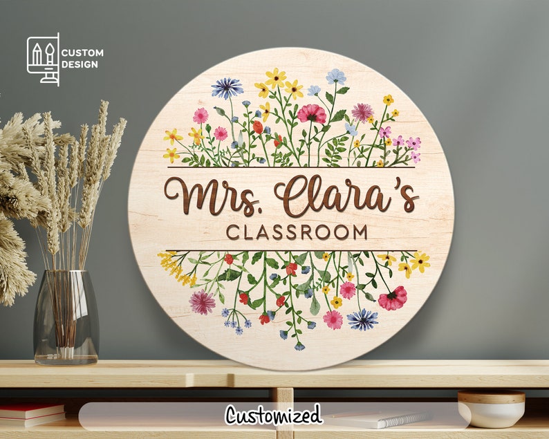 Personalized Teacher Door Sign Classroom Decor Back to - Etsy