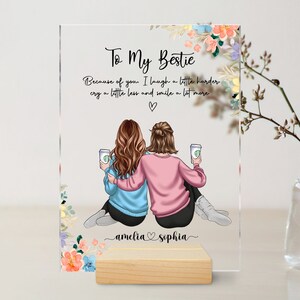 Custom Friend Plaque, Best Friend Gift Personalized, Birthday Gifts for ...