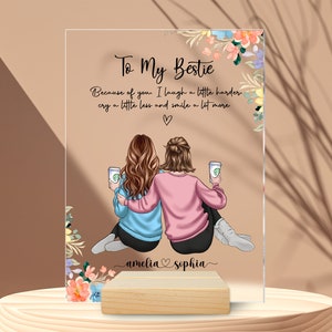 Custom Friend Plaque, Best Friend Gift Personalized, Birthday Gifts for ...