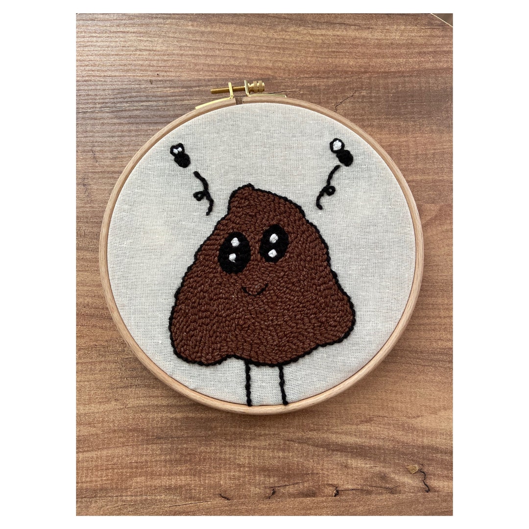 Have A Nice Poop Wall Decor, Hoop Art, Customs Handmade Gift, Punch ...