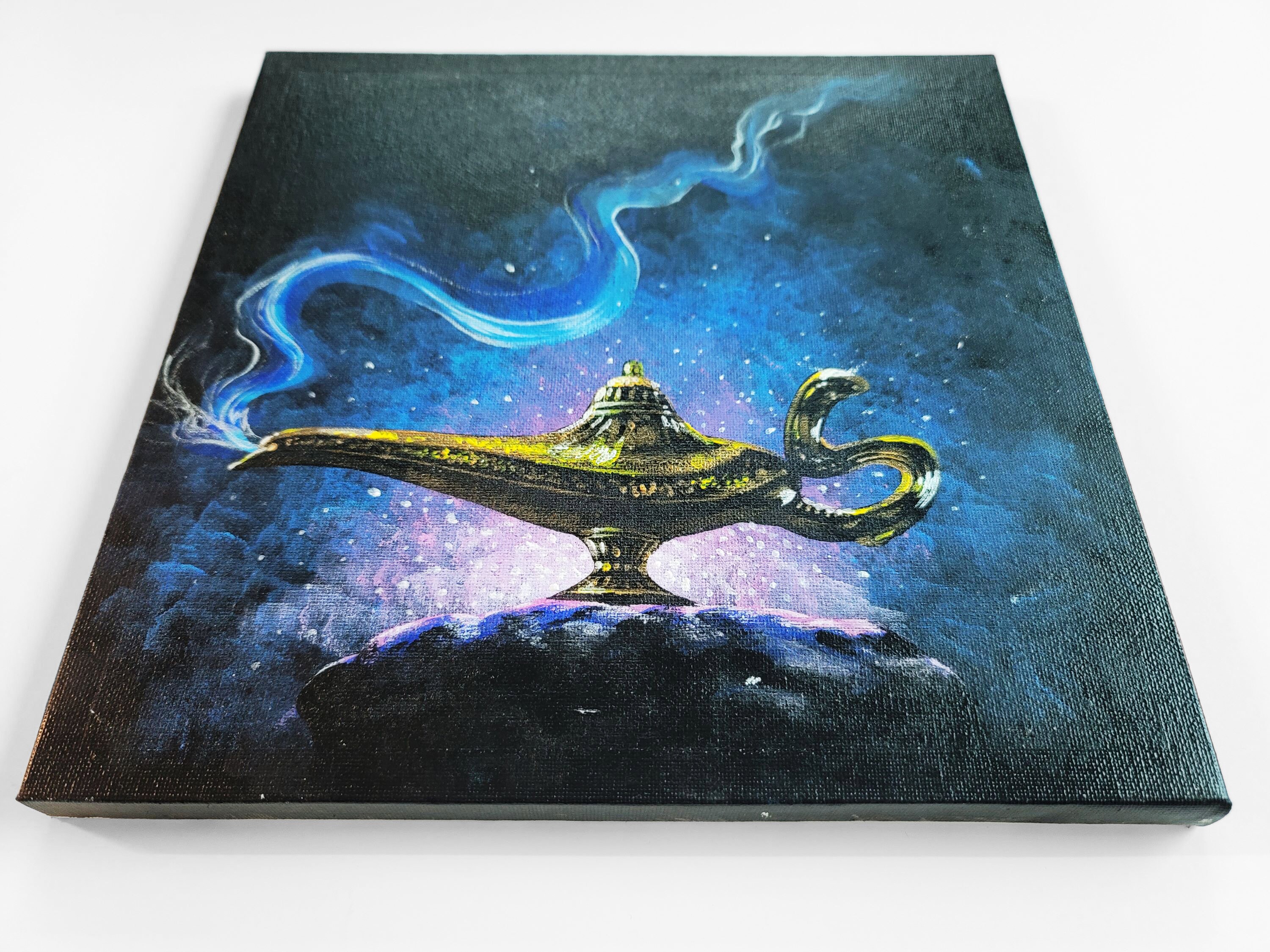 Magic Lamp Acrylic Painting on Canvas - Etsy