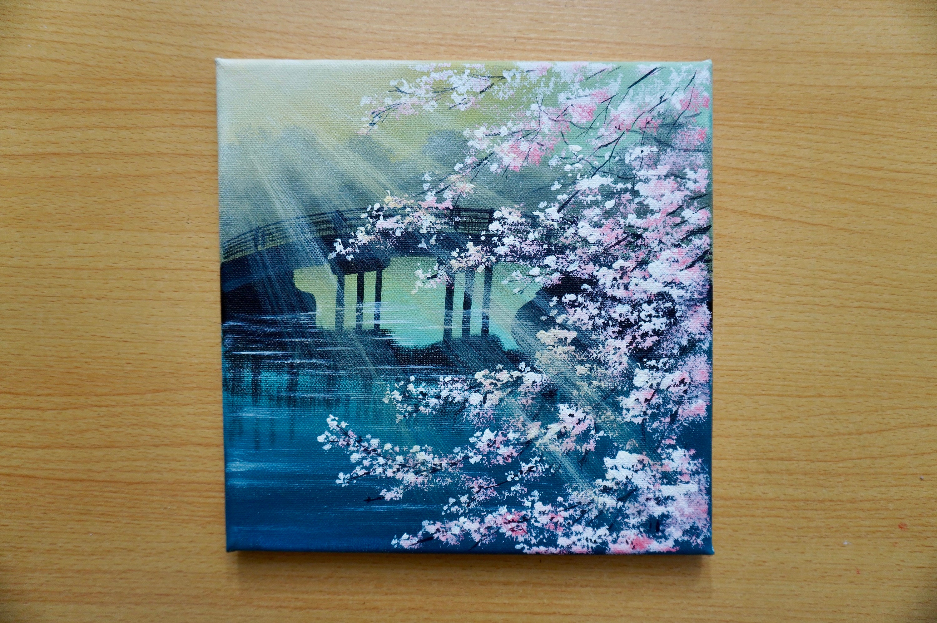 Japanese Cherry Blossom Painting Acrylic