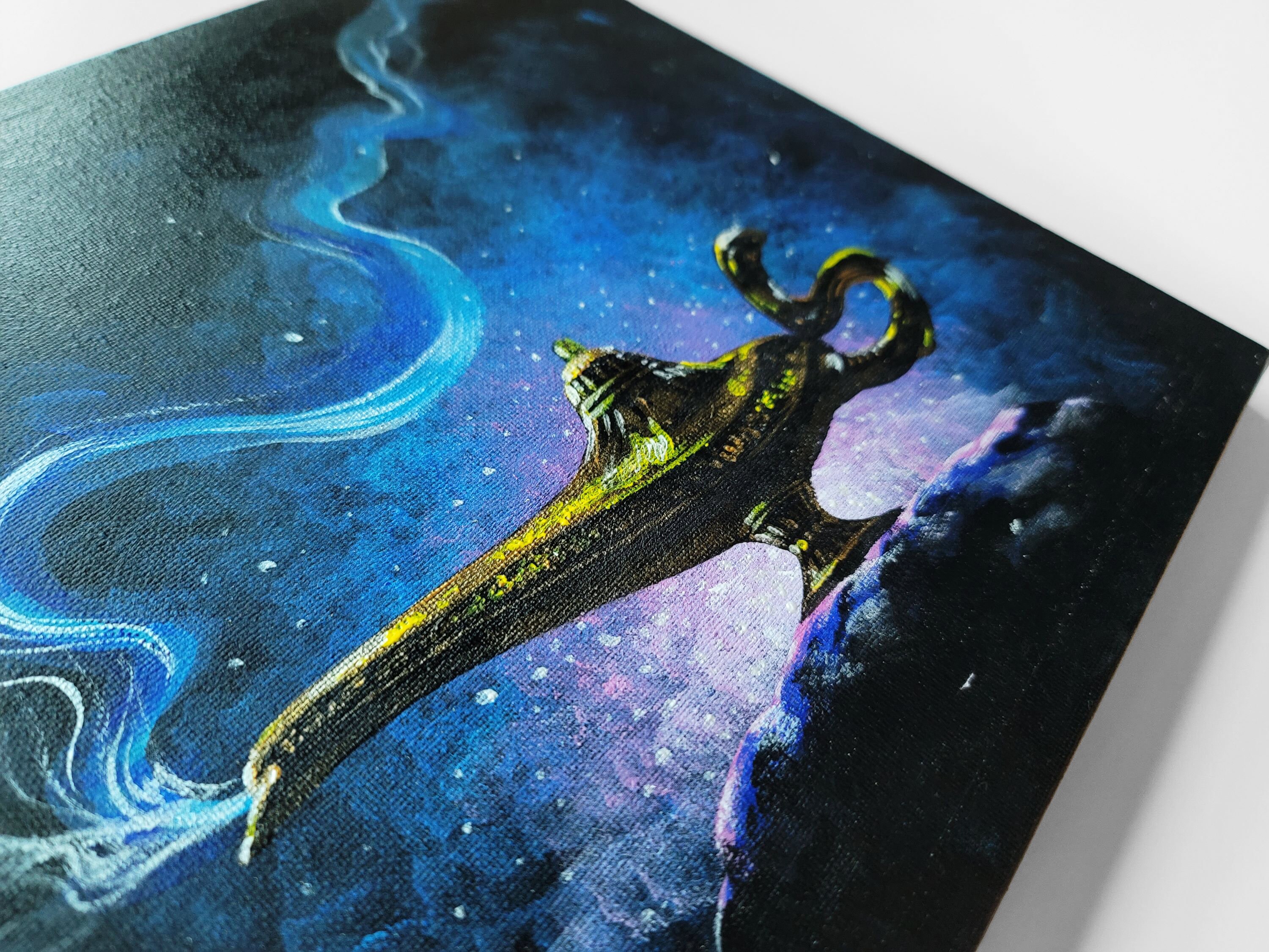 Magic Lamp Acrylic Painting on Canvas - Etsy
