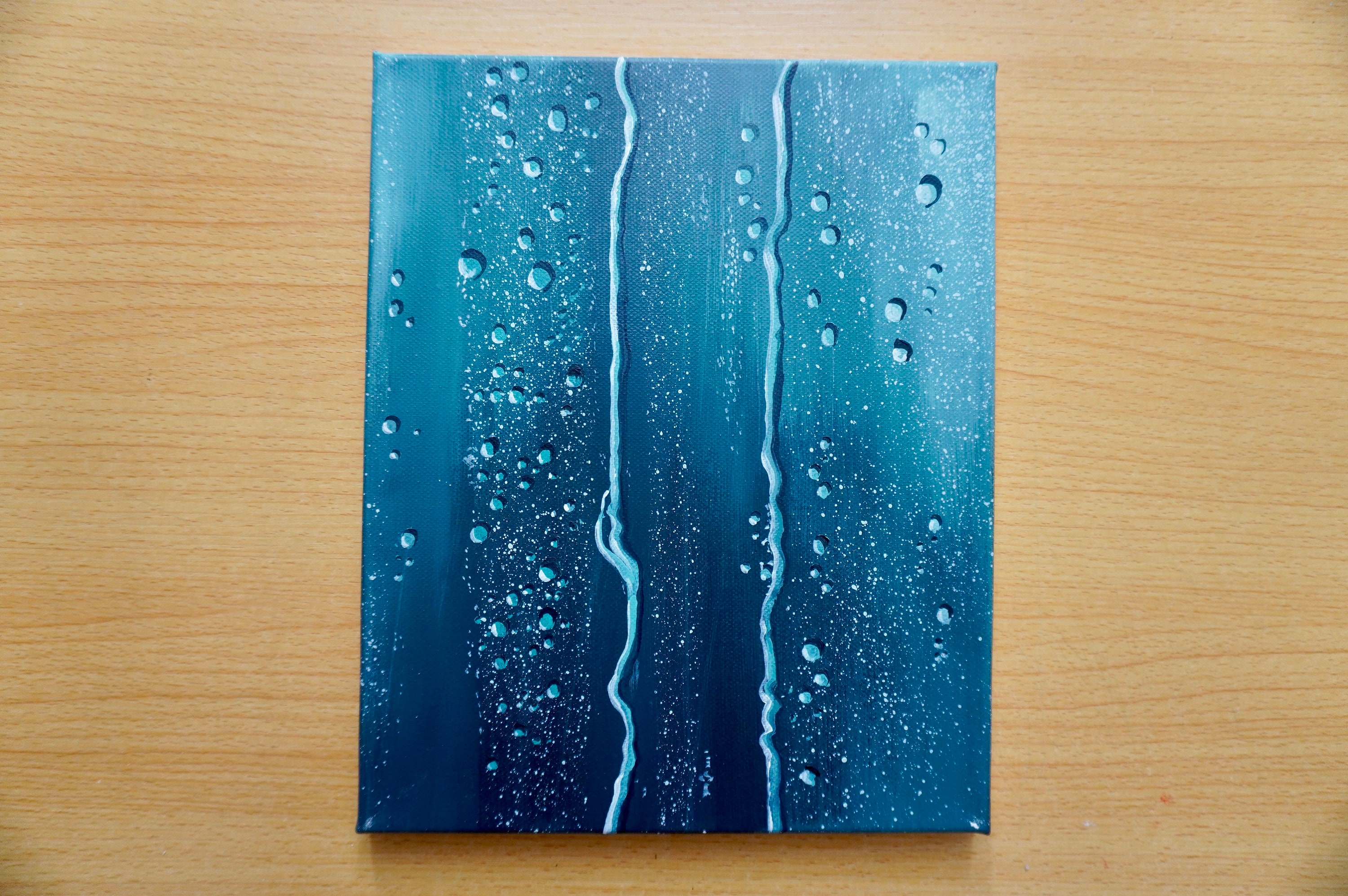 Rainy Day Acrylic Painting on Canvas - Etsy