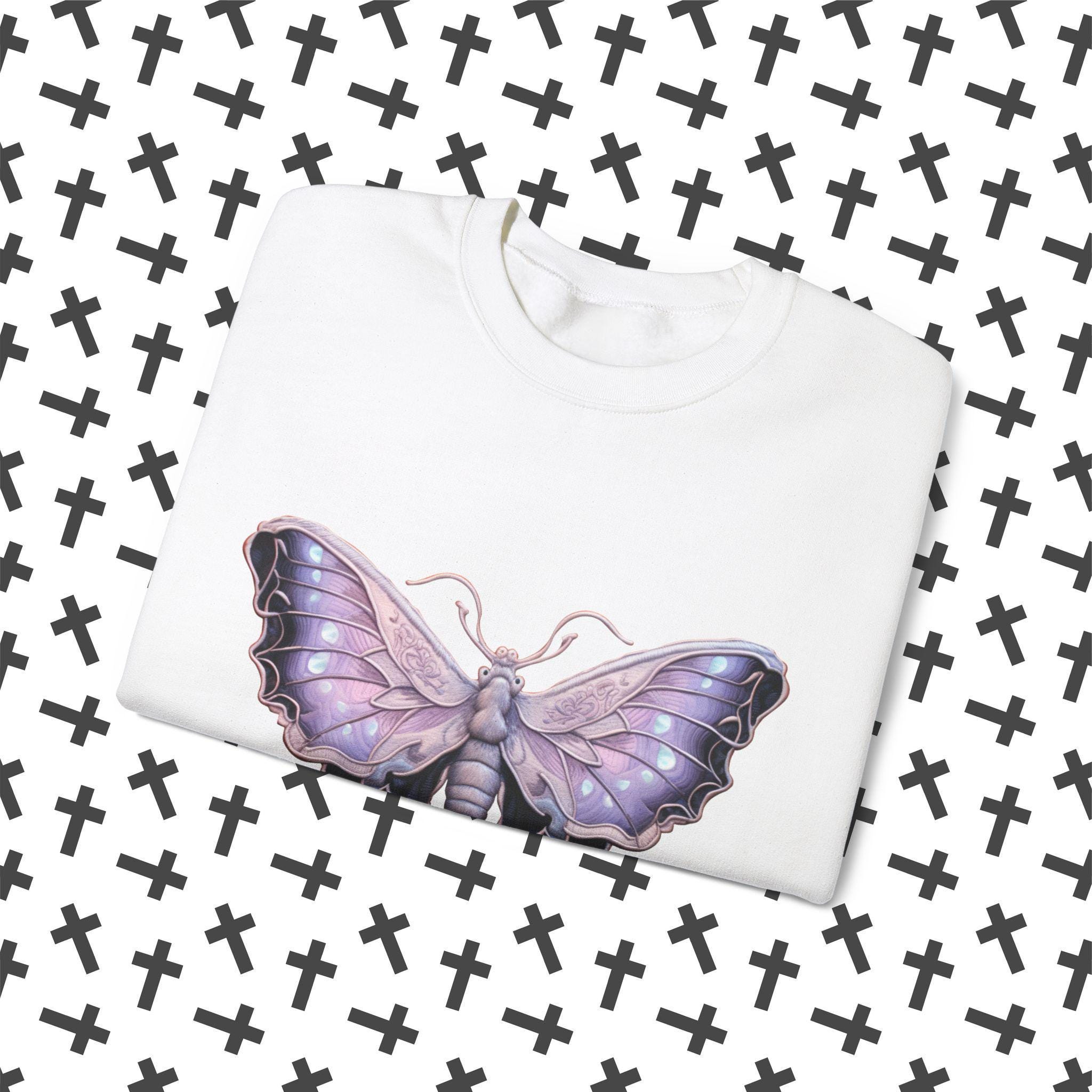 Moth Goth Pastel Creepy Cute Harajuku Sweater Kawaii Pullover Japan ...