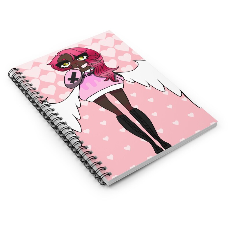 Cutecore Angel Spiral Notebook Ruled Line - Etsy