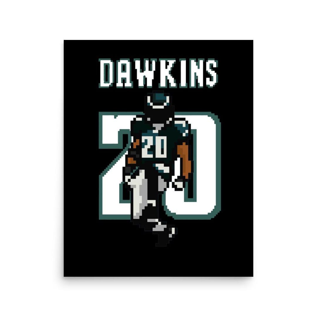 Brian Dawkins Philadelphia Eagles Pixel Art Poster – Retro 8-bit No. 20 ...
