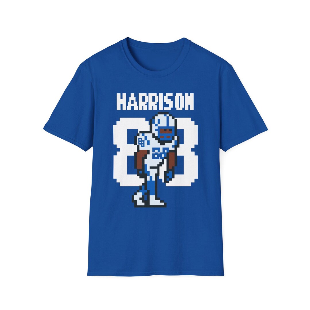 Retro Marvin Harrison Tee #88 Colts Pixel Art T-shirt Vintage 8-bit ...
