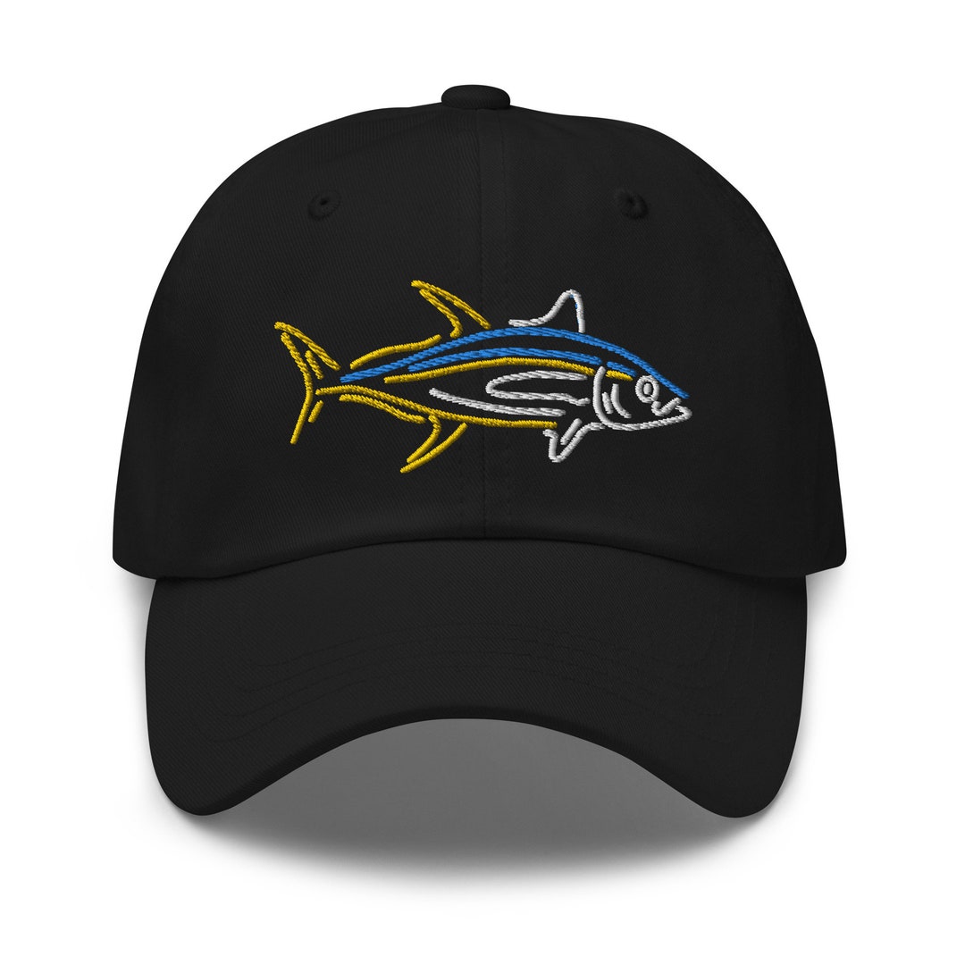 Yellowfin Tuna Big Game Salt Water Fishing Ocean Sports Embroidered Dad ...