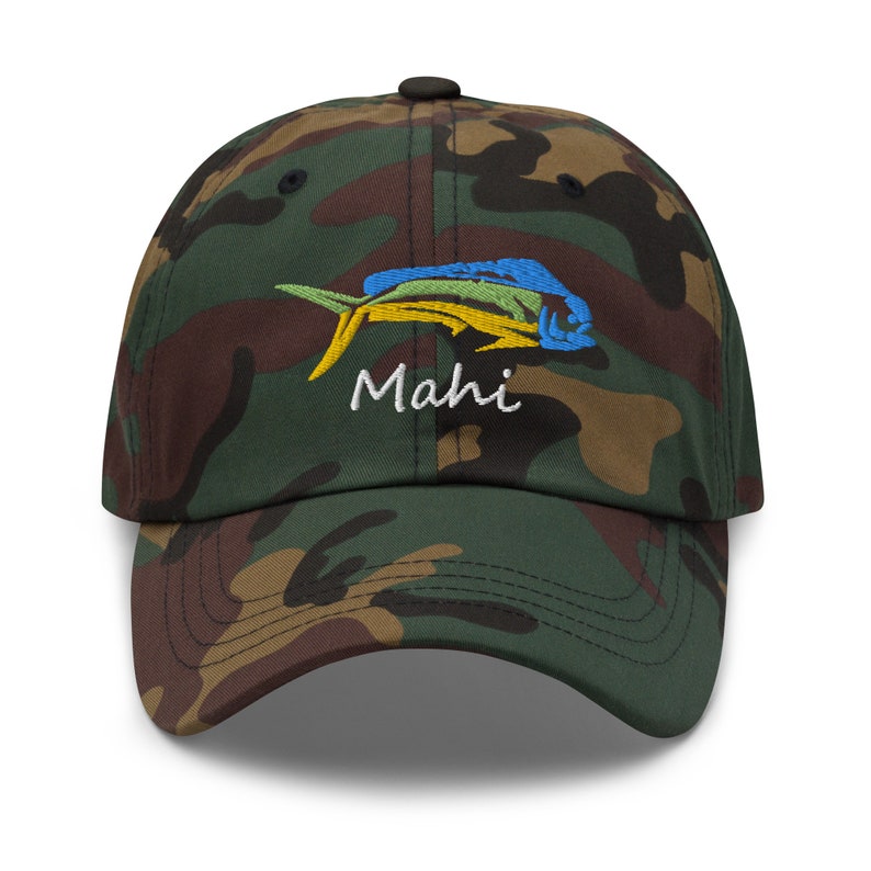 Mahi Mahi Bull Dolphin Fish Big Game Saltwater Fishing Embroidered Dad ...