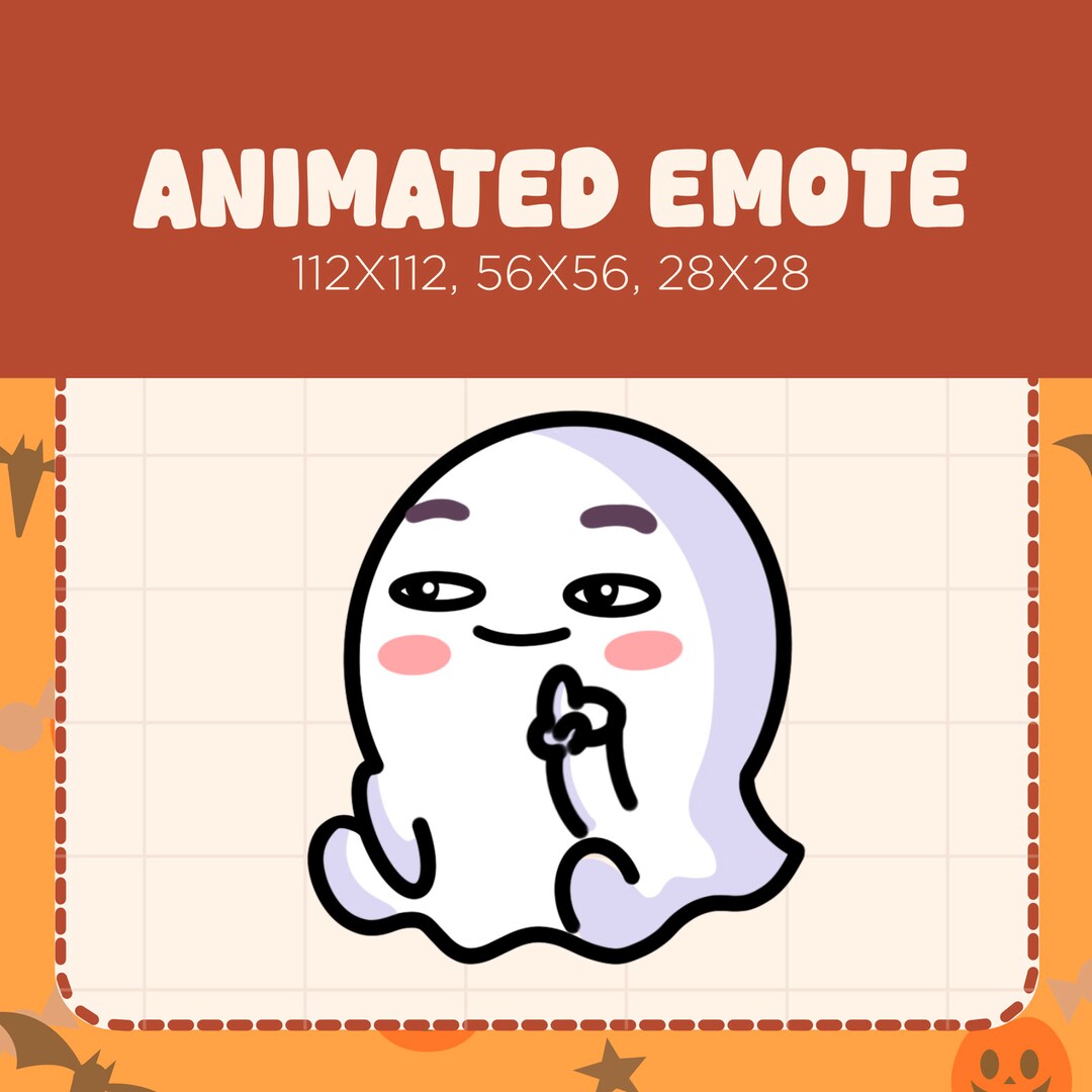Disapproving Cute Ghost for Twitch Emote, Funny Little Ghost Reaction ...
