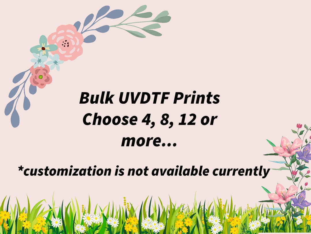 BULK UVDTF Cup Wraps | UVDTF Vibrant Custom Prints | |16oz Glass Can ...