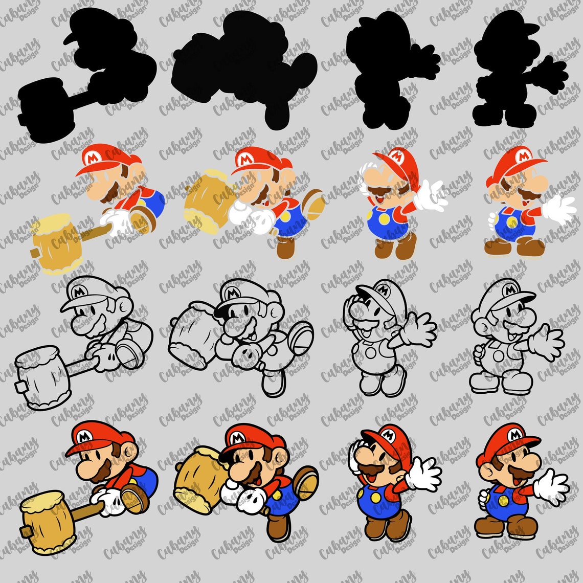Mario SVG / Layered Mario SVG / Mario Bros SVG / Mario Png / - Etsy