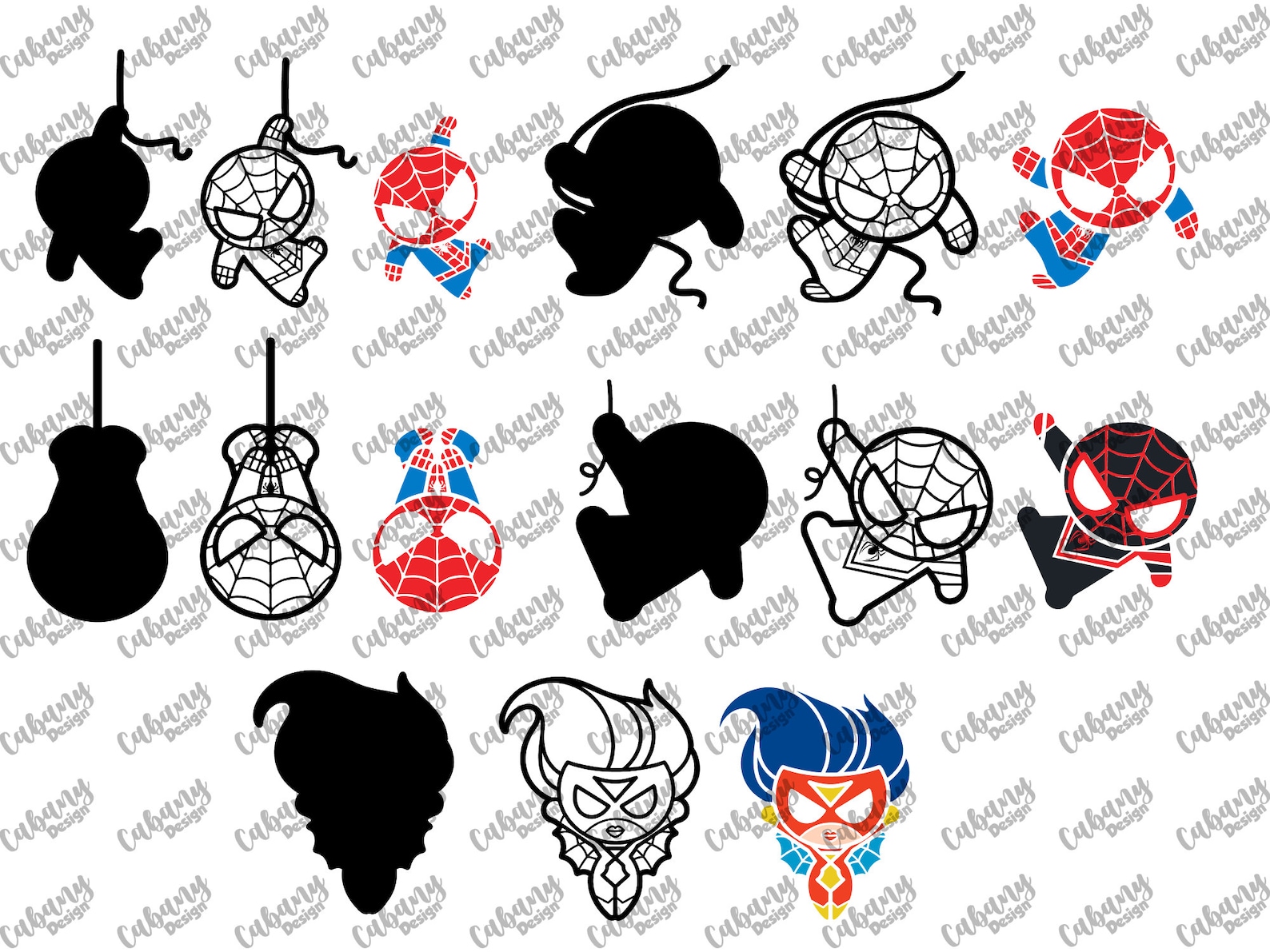 Bundle Layered Spiderman SVG / Spiderman Kawaii / Little Hero Svg ...