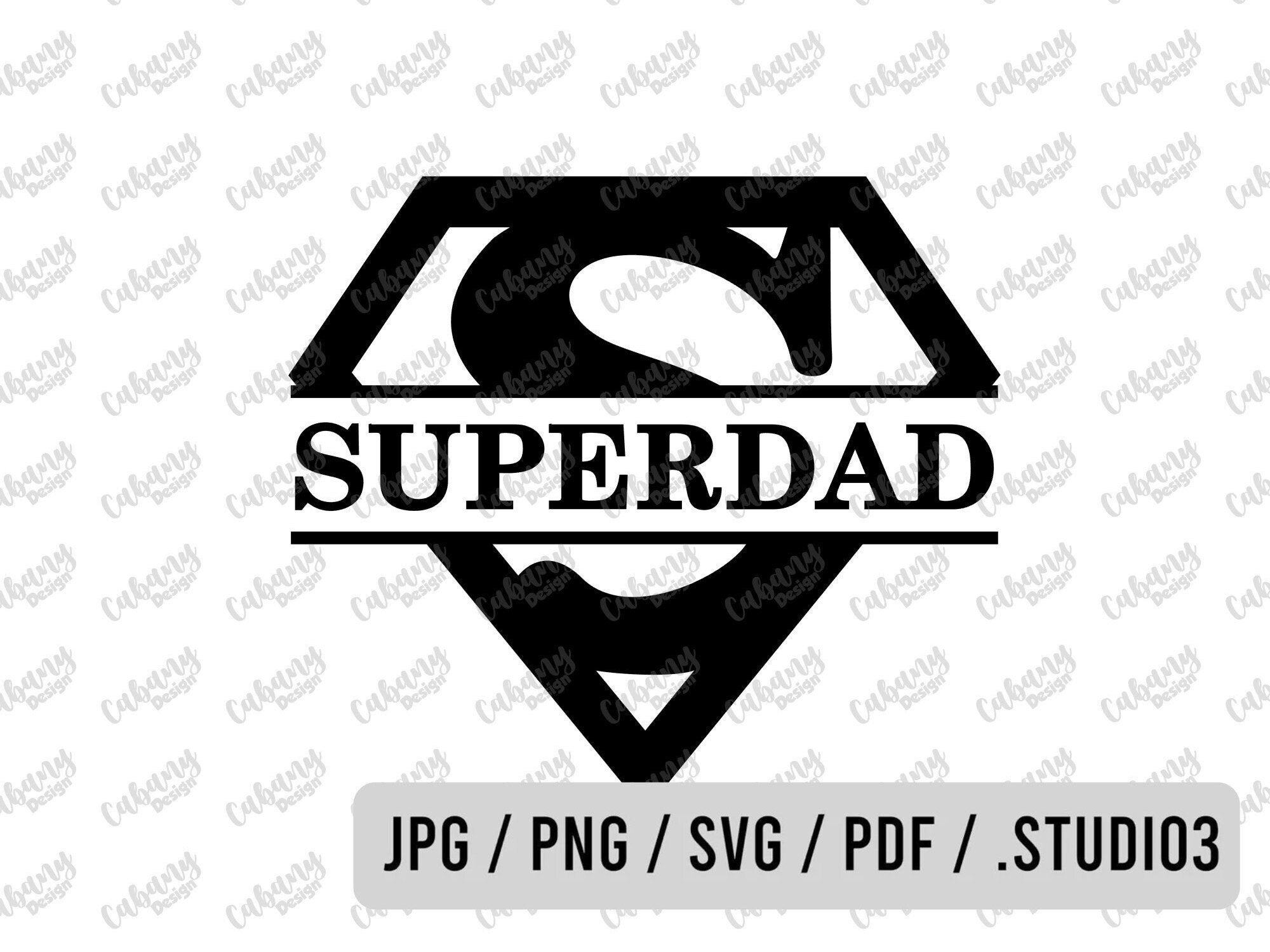 Super Dad Logo Black And White