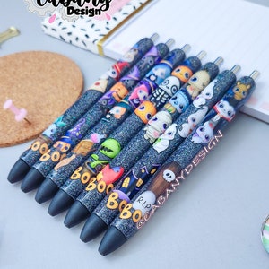 Cute Halloween Glitter Pen, Pumpkin Glitter Pens, Spider Glitter Pens ...