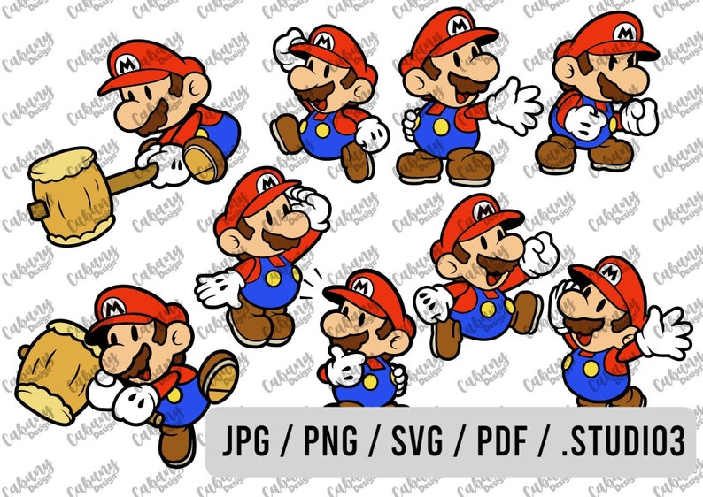 Mario SVG / Layered Mario SVG / Mario Bros SVG / Mario Png / - Etsy